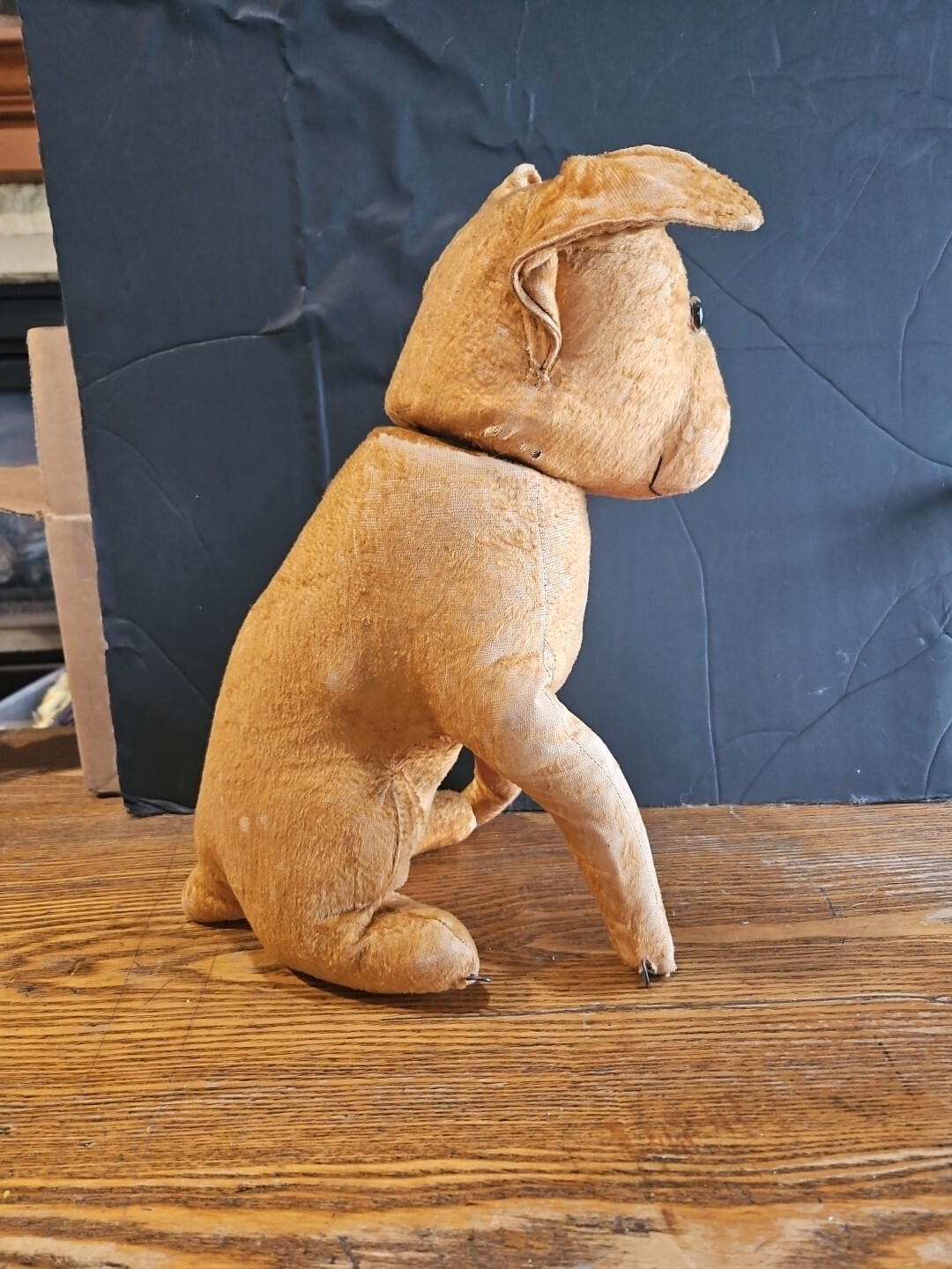 Early 1920's Excelsior Stuffed 16" Bulldog with Glass Eyes | eBay