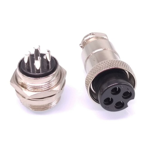 1Set GX20 4Pin 20mm Panel Mounting Metal Aviation Connector Plug + Socket | eBay