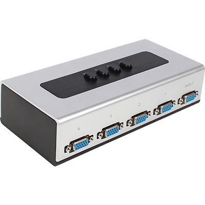 New 4 Port Monitor Switch Manual Selector Box RGB Splitter VGA 4:1 | eBay