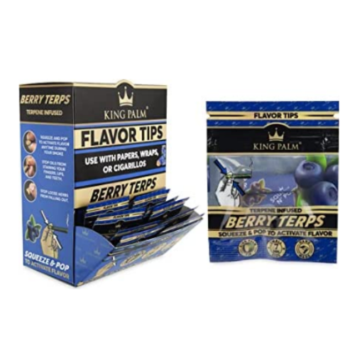 King Palm Flavors Filter Tips - Berry Terps 50ct Corn Husk Pre Roll ...