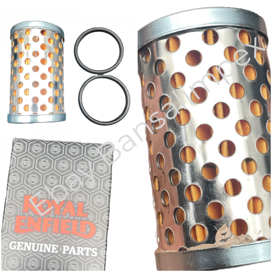 Genuine Royal Enfield Oil Filter with O ring 888414 10 Pcs Classic 500 ...