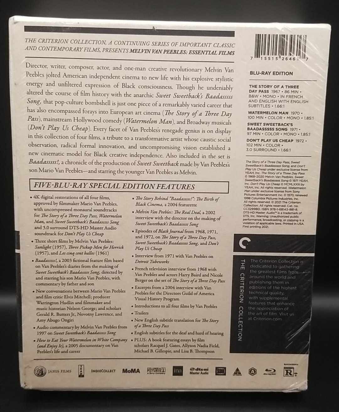 Melvin Van Peebles: Four Films (Criterion Collection) (Blu-ray) for ...