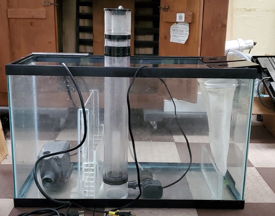 120 Gal Reef Tank/Wood Stand/Canopy/570 Watts Lighting/Pump/Skimmer ...