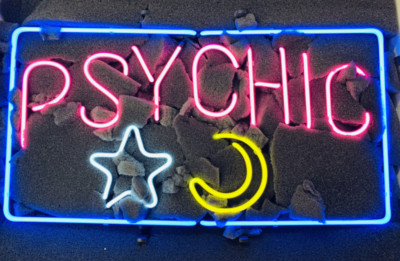 Psychic Moon Star 17"x14" Neon Light Sign Lamp Palm Reading Wall Decor ...