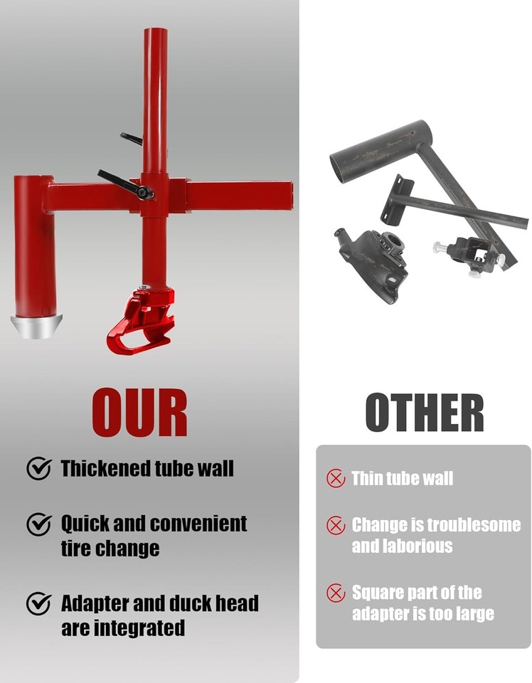 Manual Tire Changer Duck Head Adapter Kit w/ Silver Cone Fit for Most ...