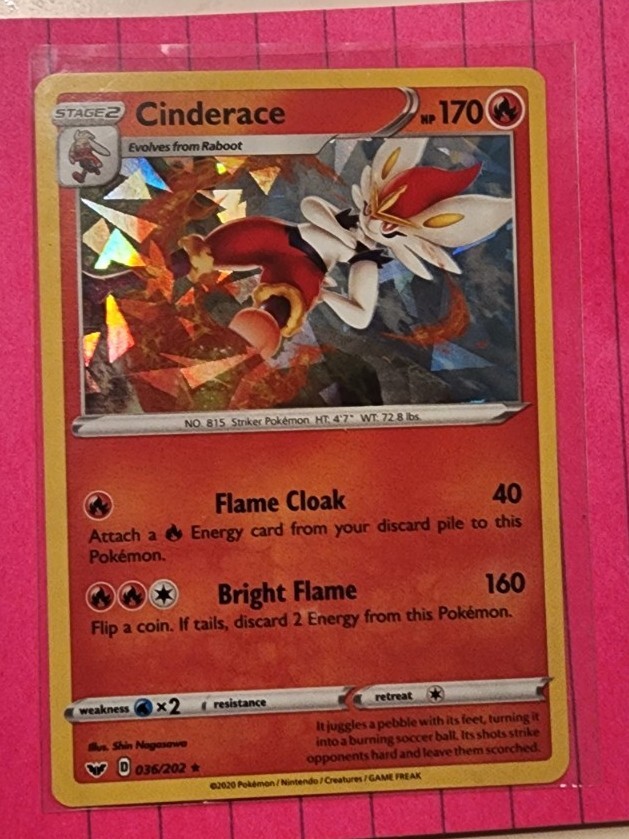 Pokémon TCG Cinderace Theme Deck Exclusive 036/202 Cracked Ice Holo ...