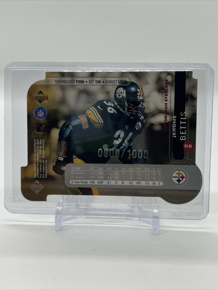 1998 UD3 JEROME BETTIS Upper Realm Die-Cut /1000 Card #UR36 Steelers HOF | eBay