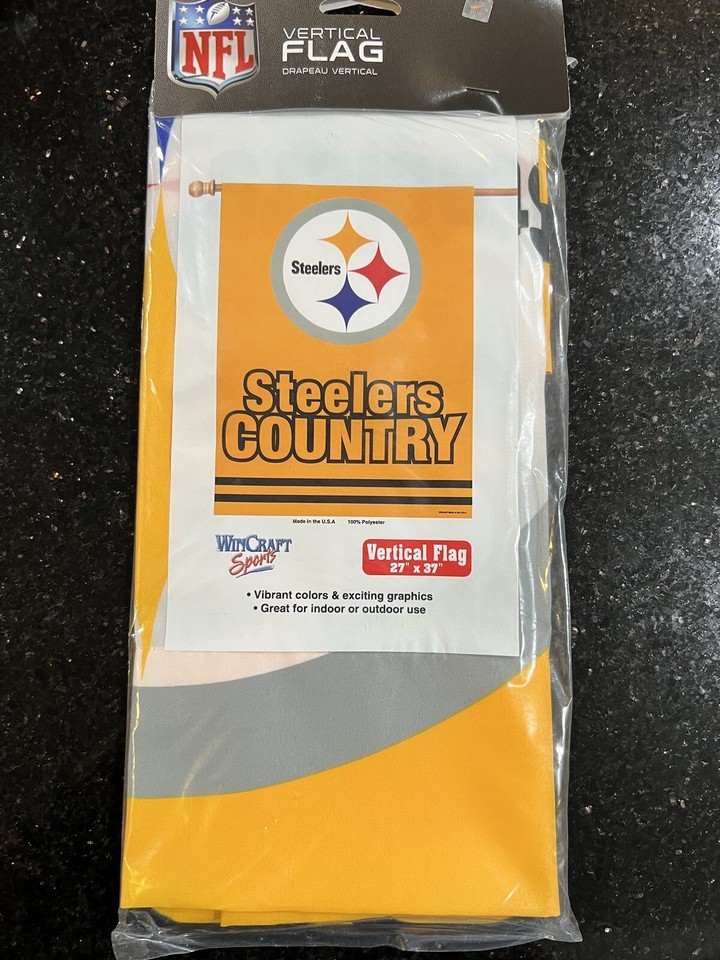 Pittsburgh Steelers Country NFL Football 27" X 37" Banner Flag NIP NEW ...