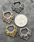 1pc Tribal Swirls Design Septum Clicker 316L Surgical Steel 14g or 16g ...