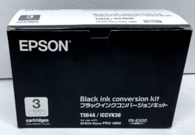 Genuine EPSON PX-6500 Black Ink Conversion Kit Stylus Pro 4800 T564A | eBay
