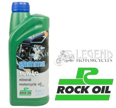 Rock Oil Gamma 10W40 Mineral Motorcycle Engine Oil 1 Litre 4 Stroke ...
