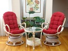 Lounge Java Set of 2 Swivel Rocking Chairs Rattan Wicker and Coffee ...