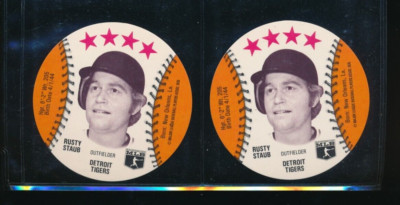 lot (2) 1976 MSA Discs Isaly's Sweet William Rusty Staub Detroit Tigers ...