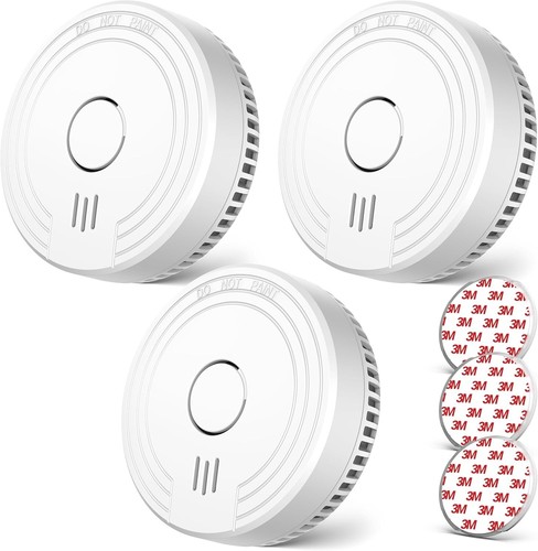 Ecoey Fire Alarm 9V Sealed Battery Operated Smoke Detector Small Size ...