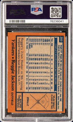 1978 TOPPS #200 REGGIE JACKSON PSA 7 | eBay