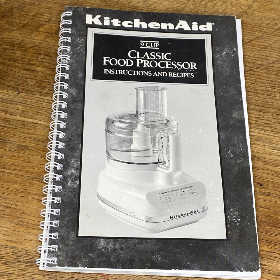 KitchenAid KFP500WH OEM Classic 9 Cup Food Processor Manual Book ...