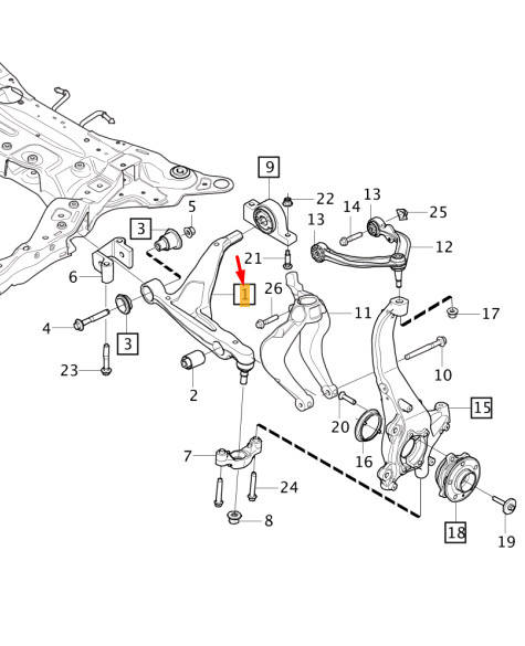 For Volvo XC90 2018-2019 Volvo 31658893 Front Left Lower Suspension ...