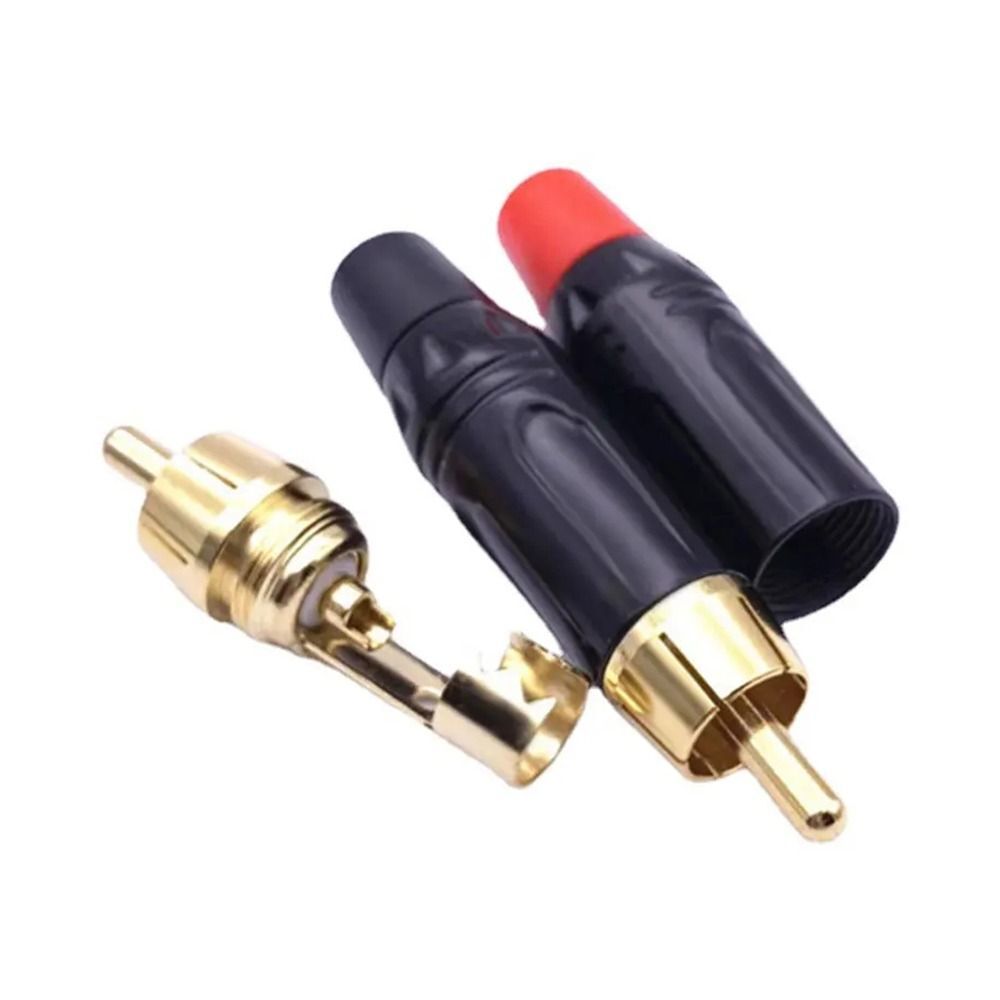 With Gold Plated Head RCA Audio Video Plug Connector Musical Sound RCA ...