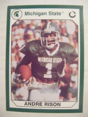 ANDRE RISON 1990 MICHIGAN STATE football card FLINT MI FALCONS PACKERS ...