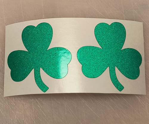 pair 2" REFLECTIVE SHAMROCK Vinyl Stickers | Hard Hat Decals Helmet ...