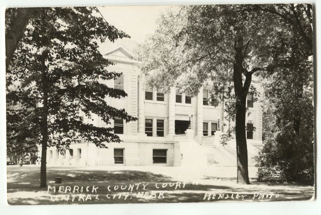 1958 Merrick County Court Central City Nebraska Real Photo Postcard ...