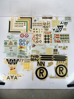Military Model Aircraft Decals Fighter Airplane Bomber Plane LOT VTG ...