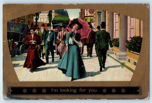 1910 Sad Woman I'm Looking For You DPO (1898-1938) Cly Pennsylvania PA ...