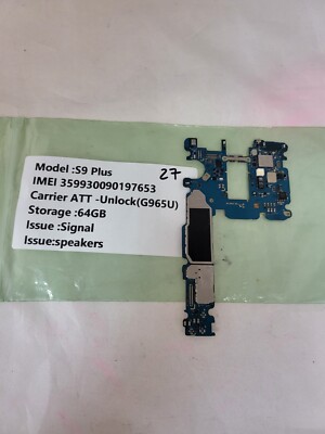 For Samsung Galaxy S9 plus 4G (SM-G965U) Mainboard Motherboard *Read-27 ...