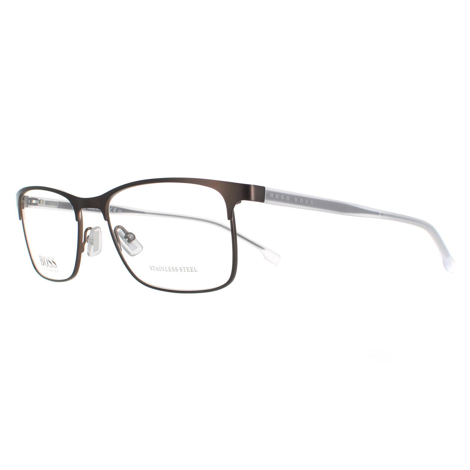 Hugo Boss Glasses Frames BOSS 0967/IT YZ4 Matte Brown Men | eBay Australia
