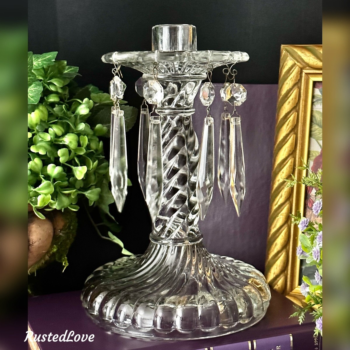 Antique Cut Glass Candelabra