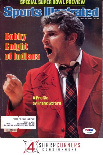 SIGNED AUTOGRAPHED BOB KNIGHT MAGAZINE PHOTO W/ COA PSA AUTHENTIC DNA ...