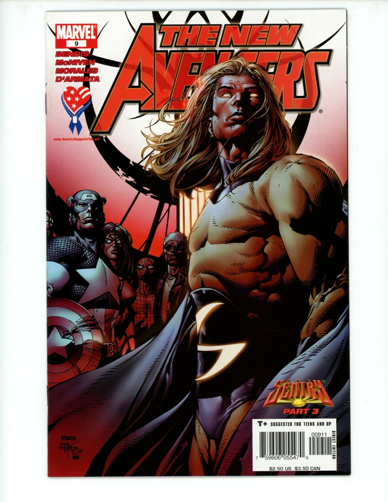 New Avengers #9 2005 VF/NM Brian Michael David Finch Marvel The ...