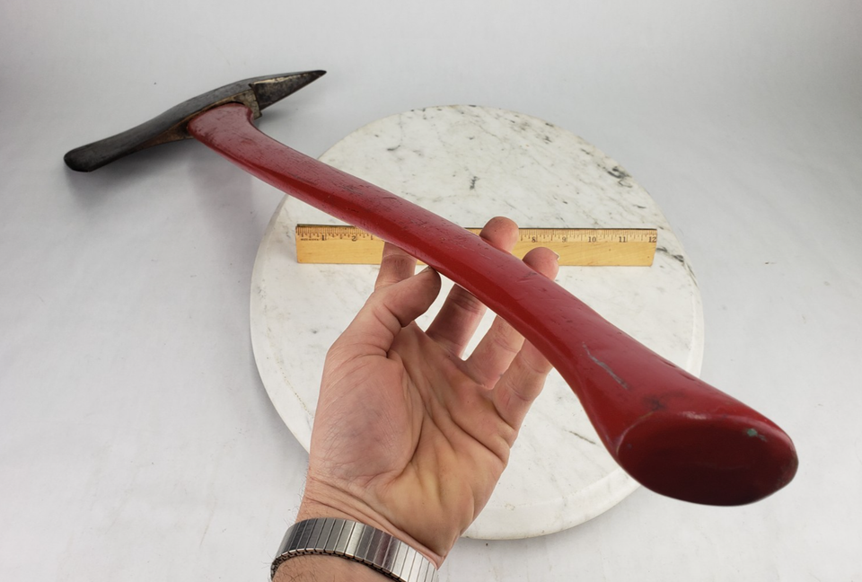 Evansville Fireman's Axe Red Handle - Fire Fighter Tool Hatchet ...