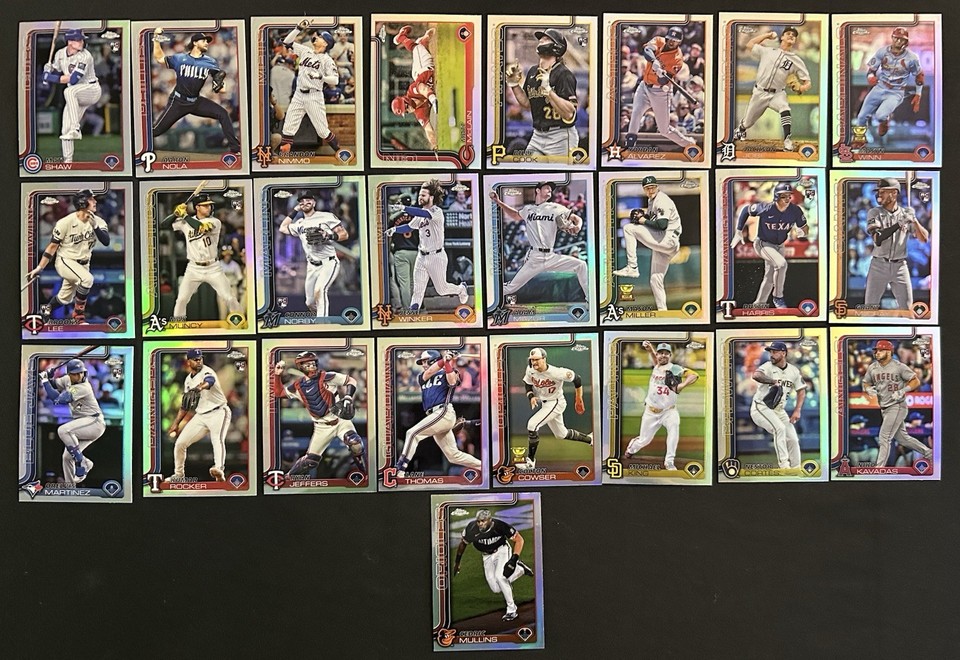 2025 Topps Chrome Baseball Inserts Lot! 155 Total Cards No Duplicates ...