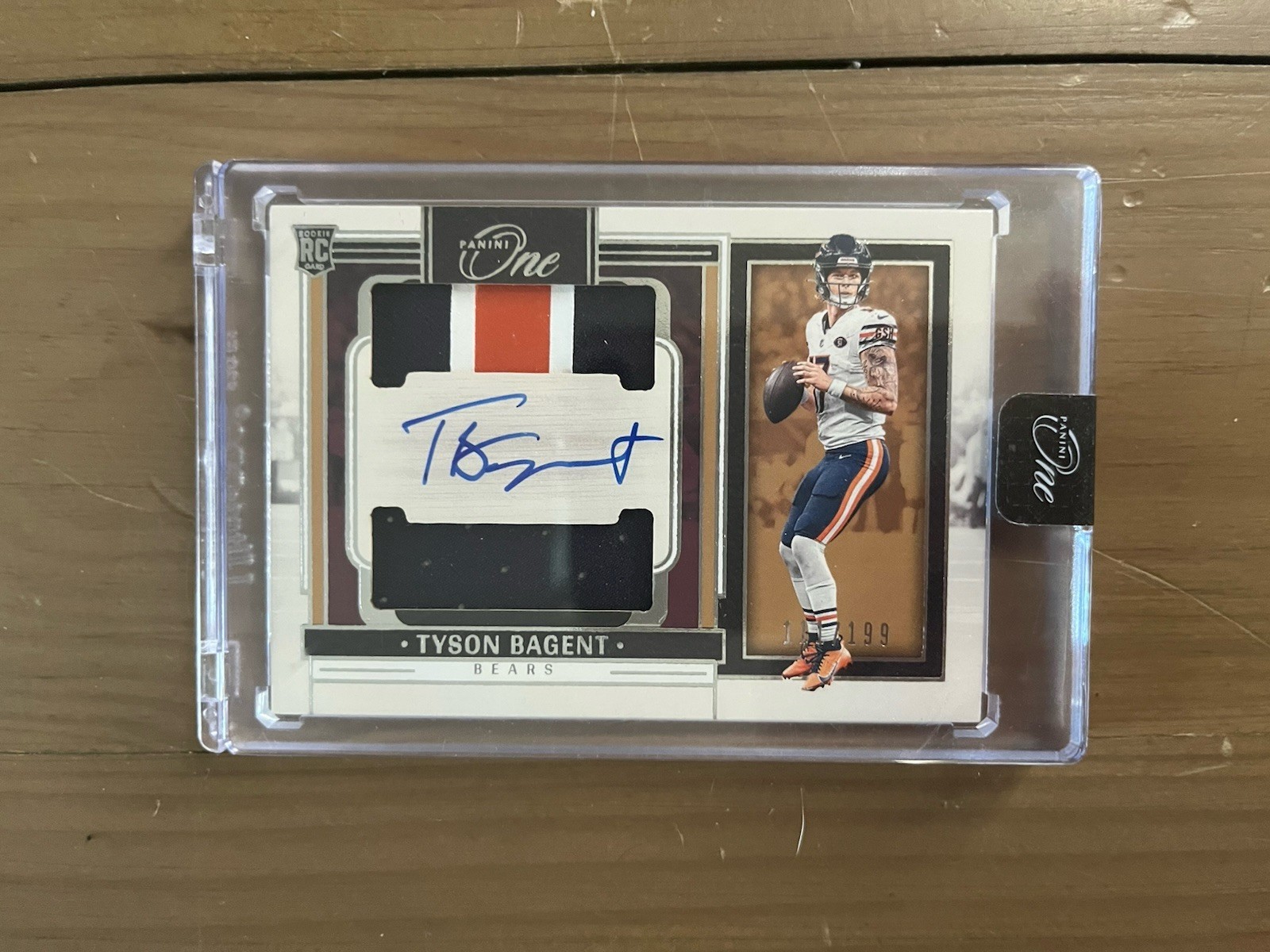 2023 Panini One Tyson Bagent RPA Dual Patch On Card Auto /199 Bears ...