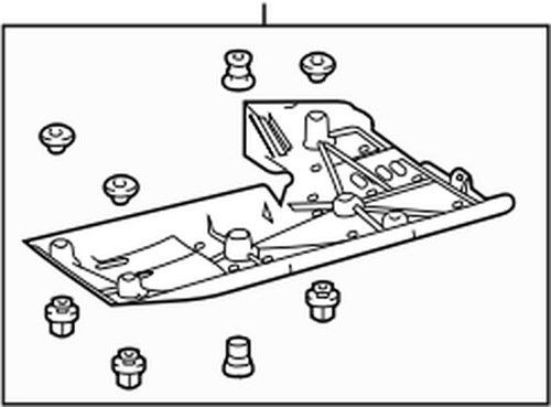 58166-53050 Toyota Cover, front floor, lh 5816653050, New Genuine OEM ...