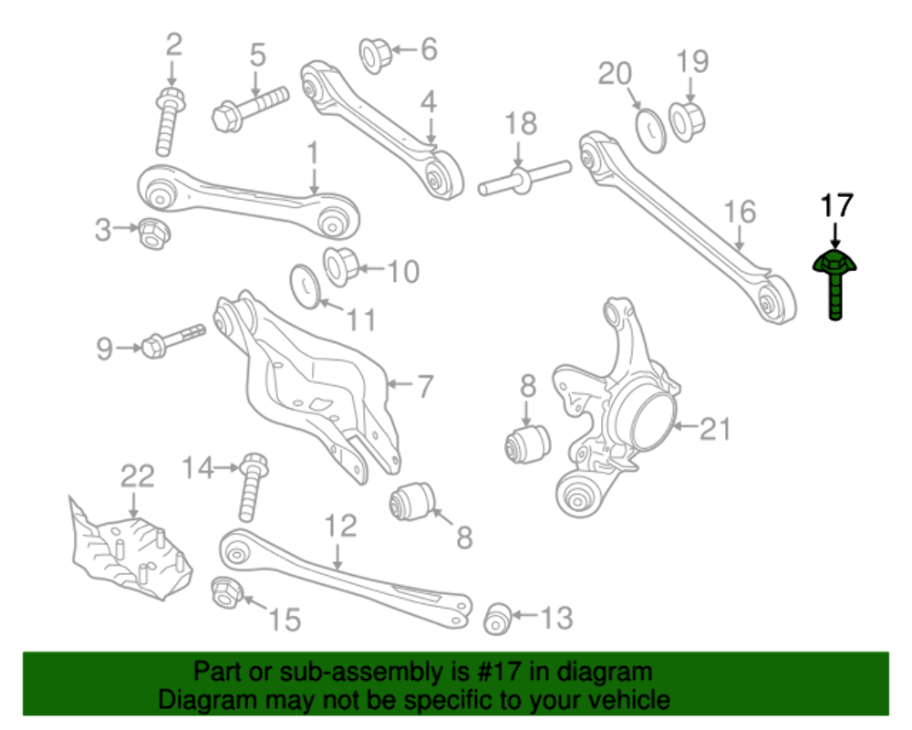 BMW 33306793891 Genuine OEM Factory Original Link Arm Bolt for sale ...