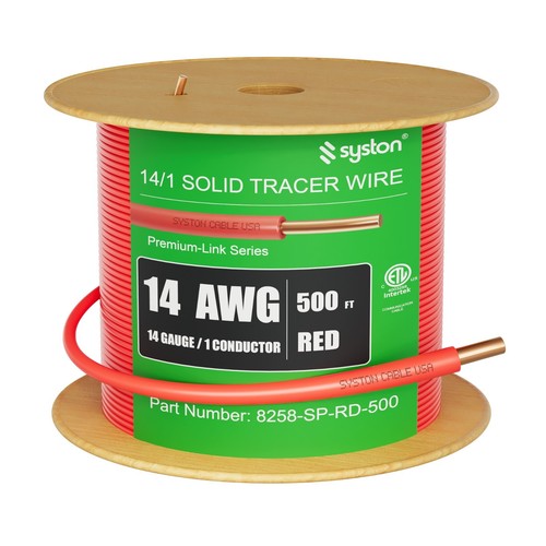 Syston 14 AWG Copper Tracer Wire Direct Burial for Underground Pipe ...