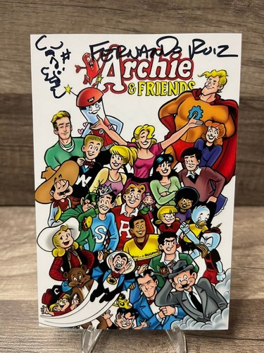 Fernando Ruiz Archie Comics Hand Signed 4x6 Photo w/ Sketch on Back ...