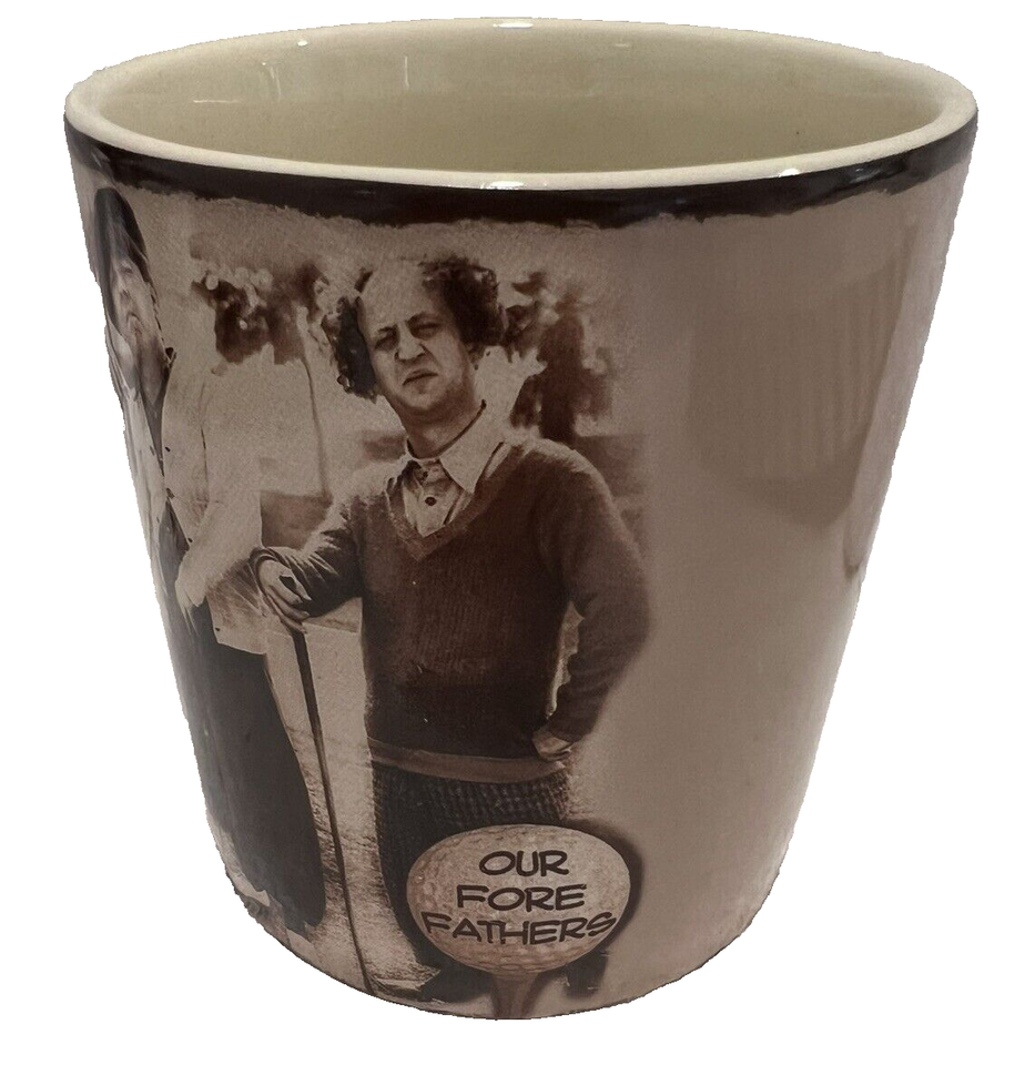 3 THREE STOOGES "OUR FORE FATHERS" GOLF COFFEE CUP MUG OPEN ROAD BRANDS 2012 | eBay