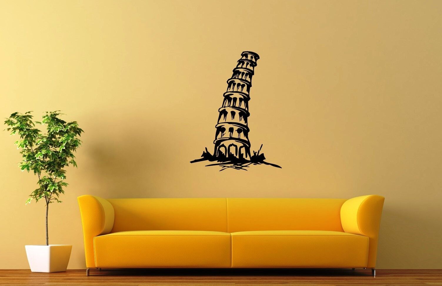 Wall Sticker Vinyl Decal Leaning Tower of Pisa Italy Travel Attraction ...