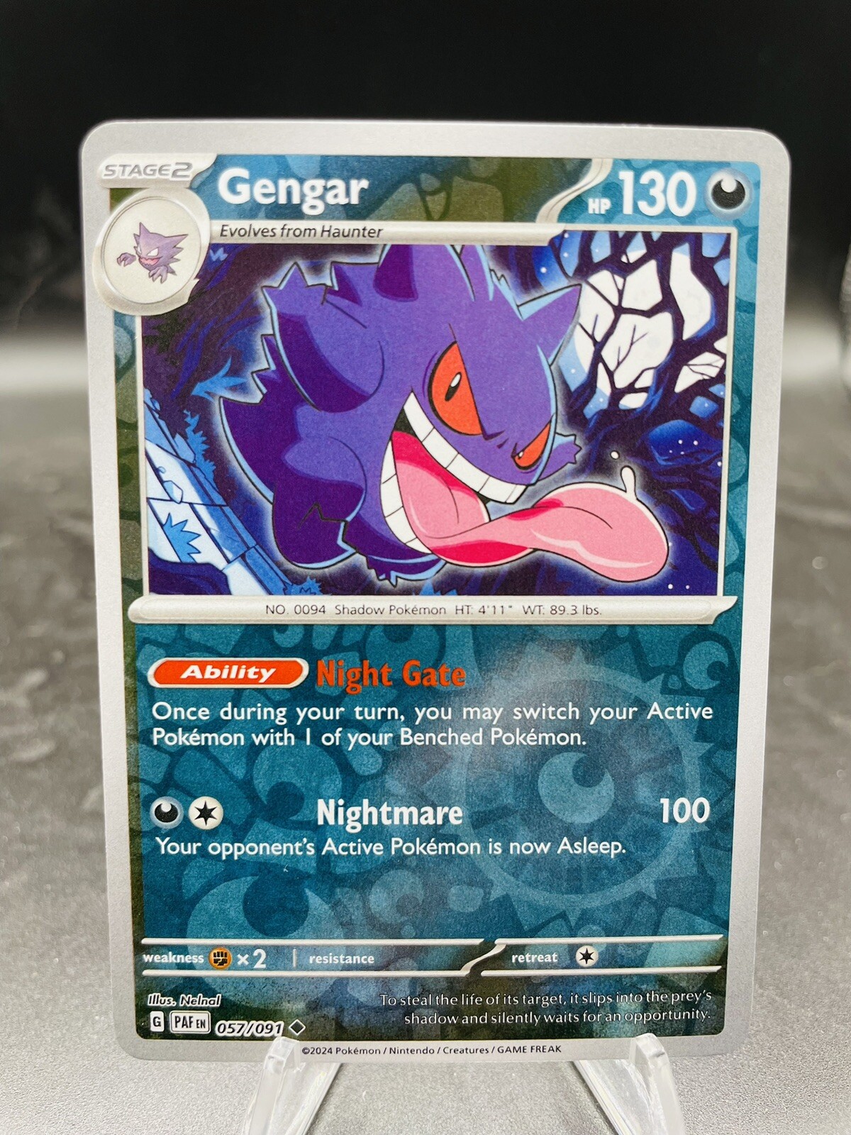 Pokemon Gengar 057/091 Paldean Fates Reverse Holo Rare NM | eBay