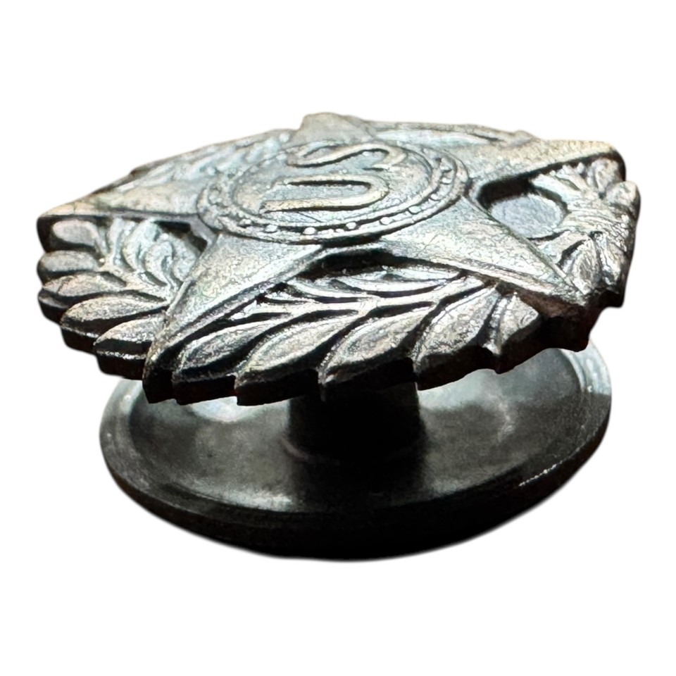 WWI 1917 US Army Honorable Discharge Collar Button Badge Star Wreath ...