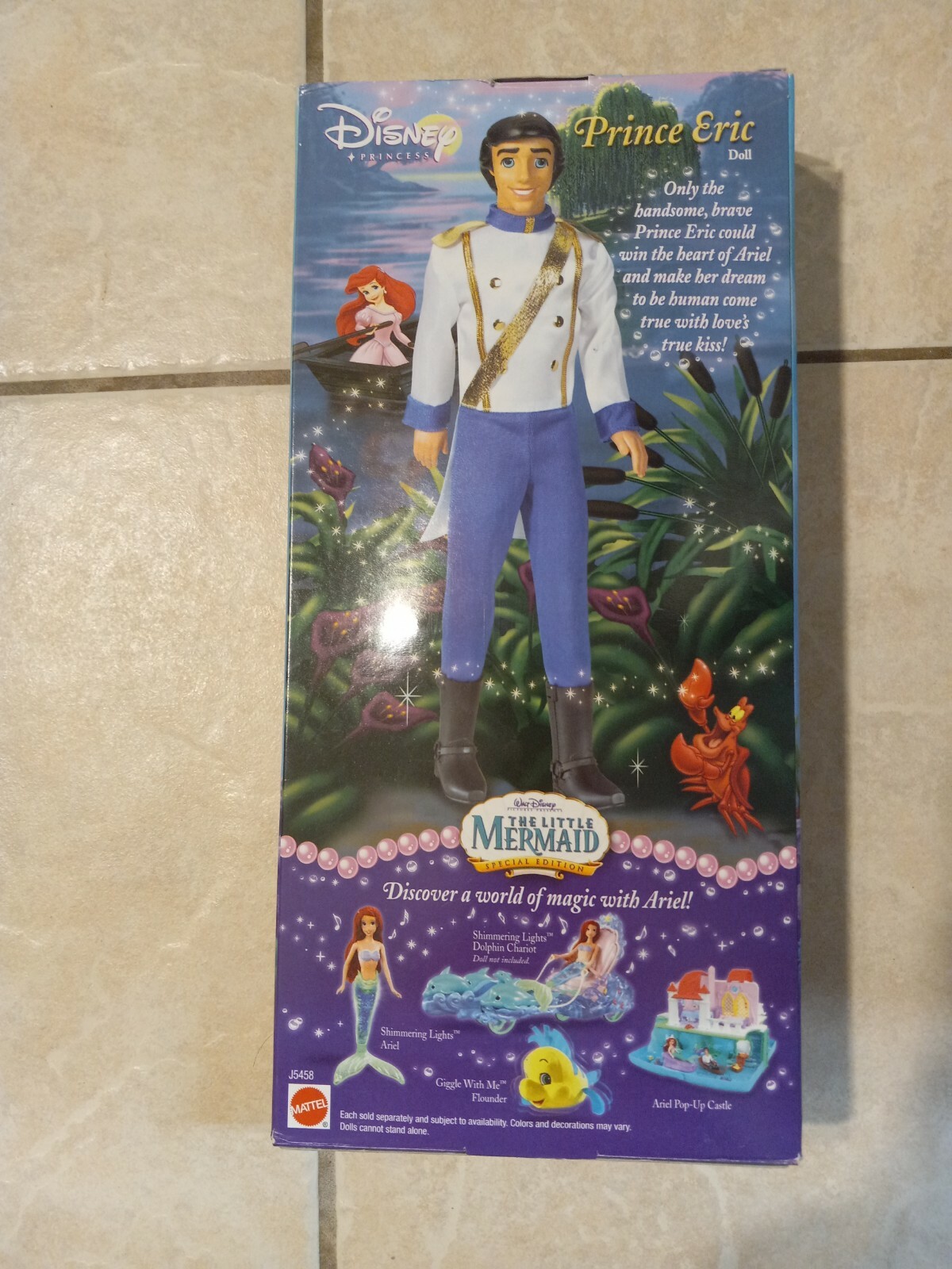Vintage Disney The Little Mermaid Special Edition Prince Eric doll ...