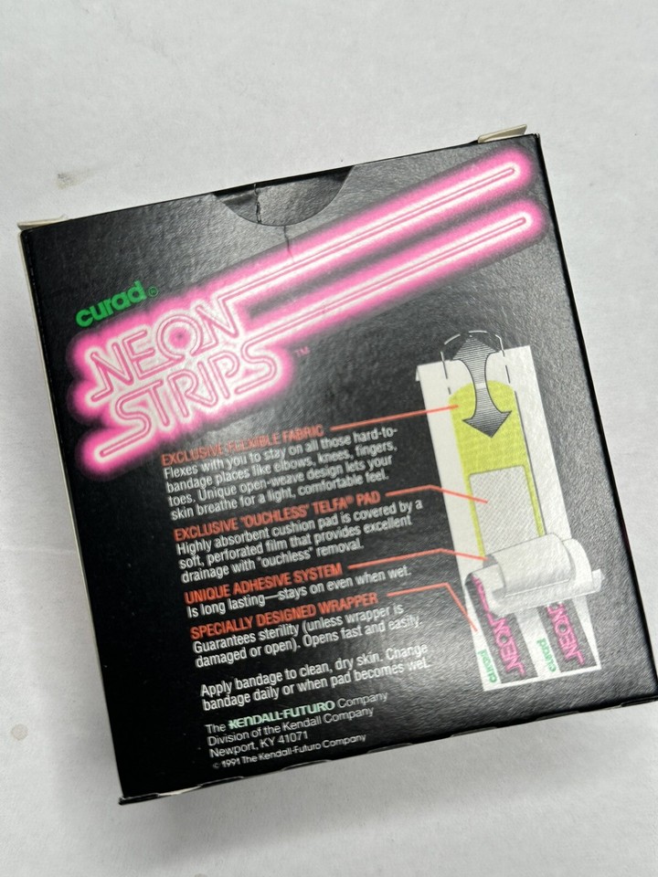 Vintage 1991 Neon Strips Curad Bandages Rare | eBay