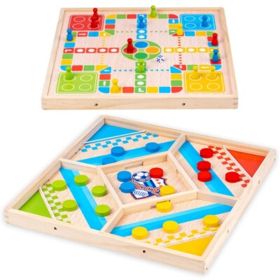 2 in 1 Sling Puck Wooden Board game & Dice Game Fastest Finger game US ...