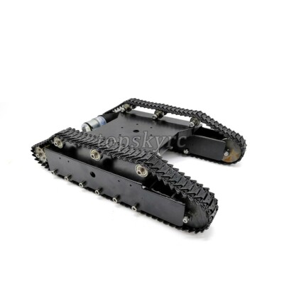 Metal RC Tank Chassis Smart Robot Chassis KT100 + 37# Motors W/O Hall ...