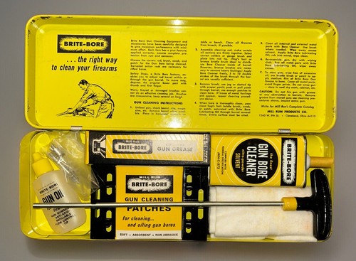 BRITE-BORE CLEANING KIT GUN NEW OLD STOCK GUN BORE CLEANER SOLVENT ...