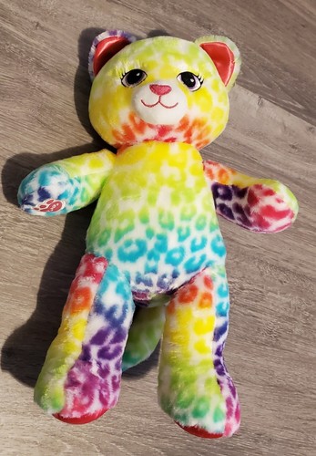 Build A Bear Leopard Plush 16" Rainbow Multicolor 2015 Stuffed Animal ...
