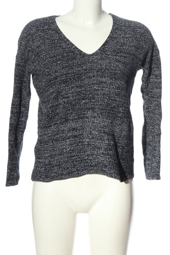 H&M V-Ausschnitt-Pullover Damen Gr. DE 34 schwarz-weiß Casual-Look ...